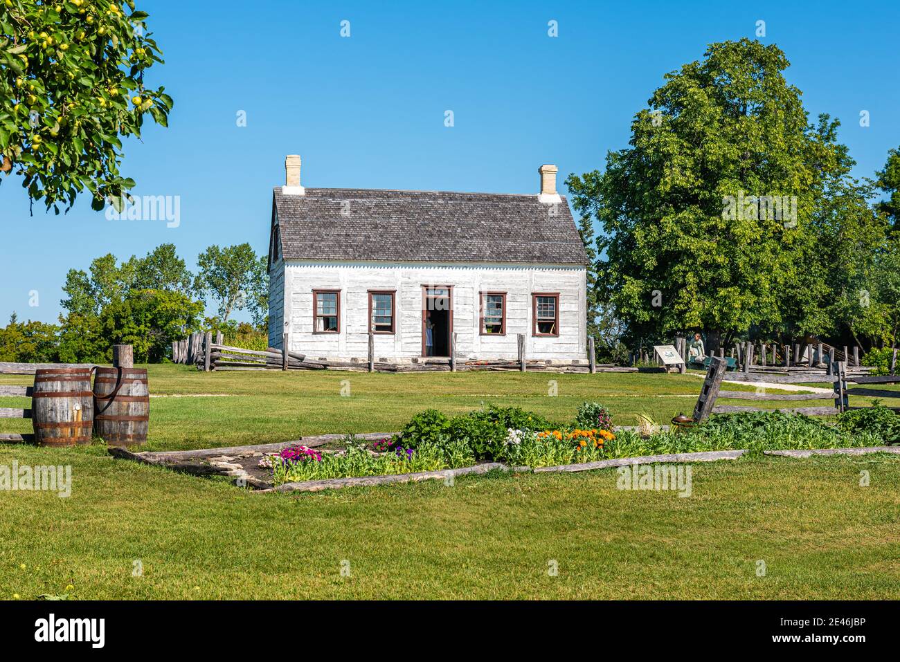 Building exteriors of the Lower Fort Garry National Historic Site ...