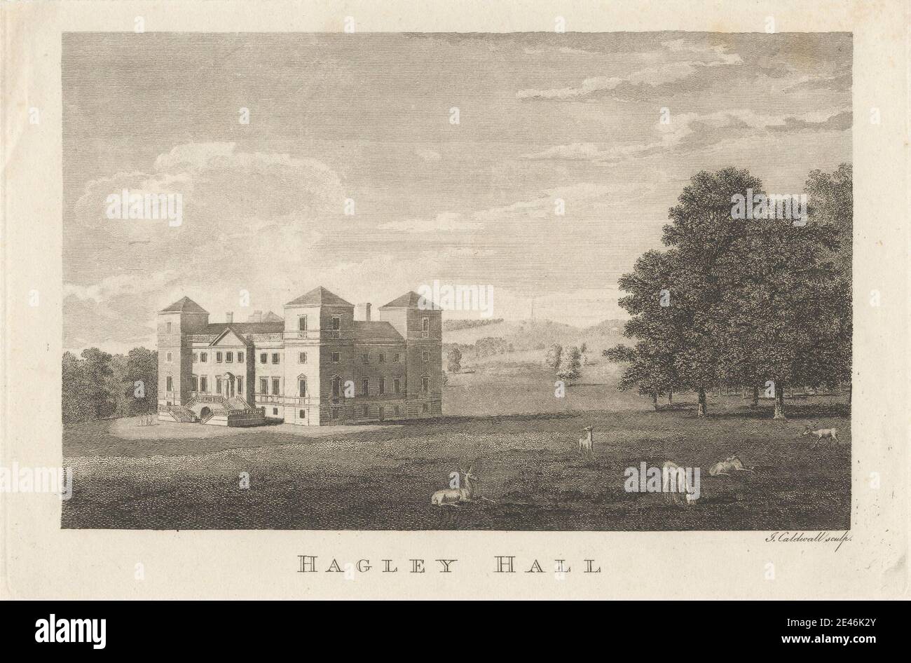 Print made by James Caldwall, 1739â€“1819, British, Hagley Hall ...