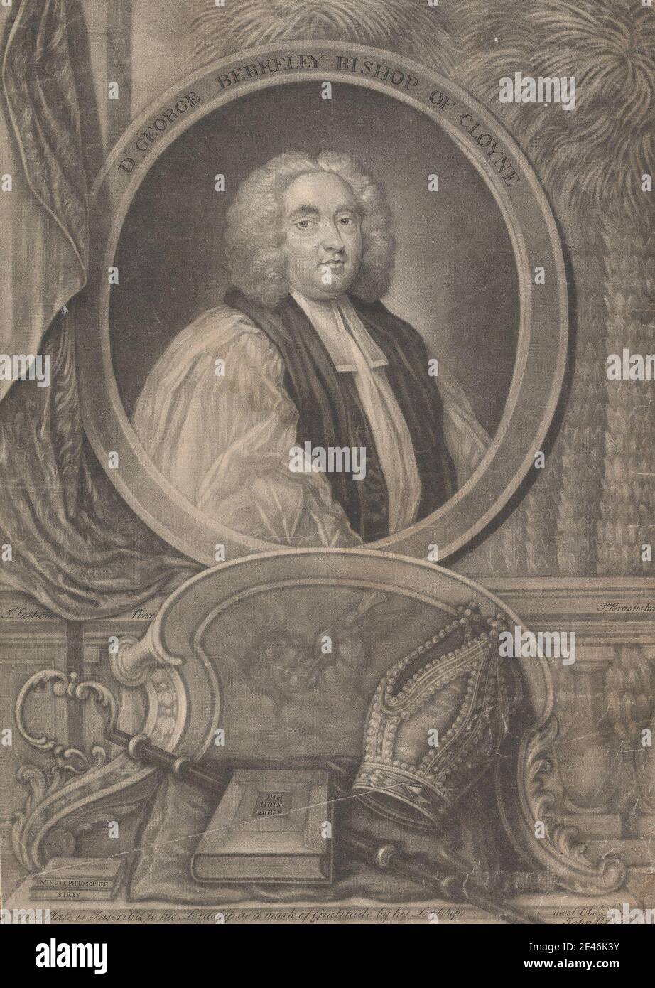 John Brooks, active 1730â€“1756, Irish, Dr. George Berkley, Bishop of ...