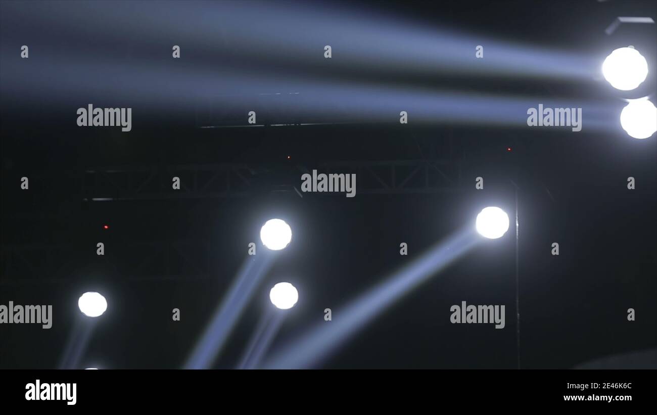 Stage Scene with led lighting walls on black background with concert ...