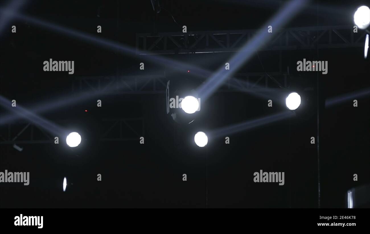 Stage Scene with led lighting walls on black background with concert ...