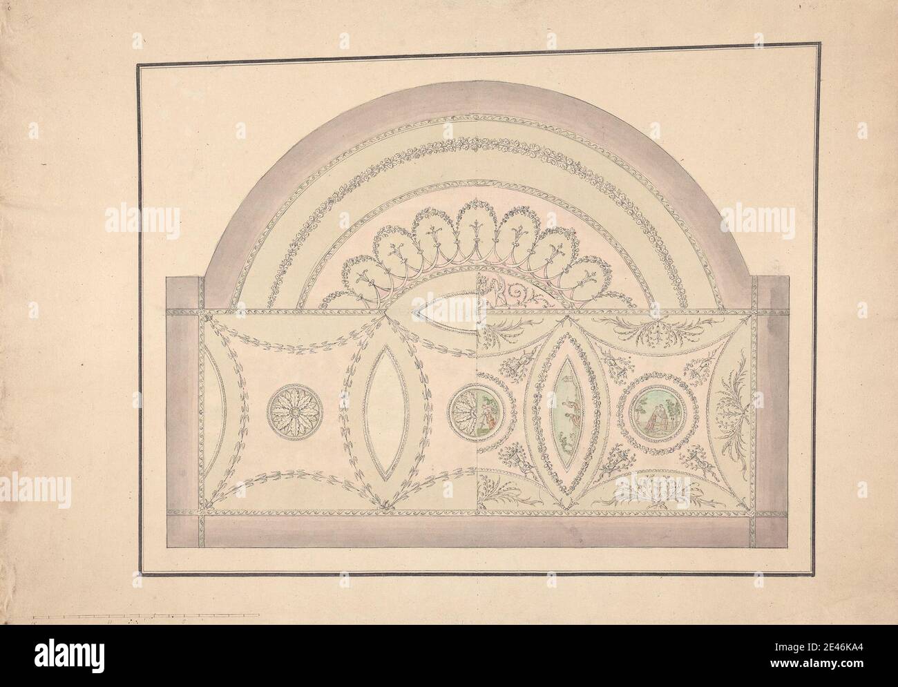 Attributed to Thomas Harrison, 1744â€“1829, British, Ceiling Plan for ...