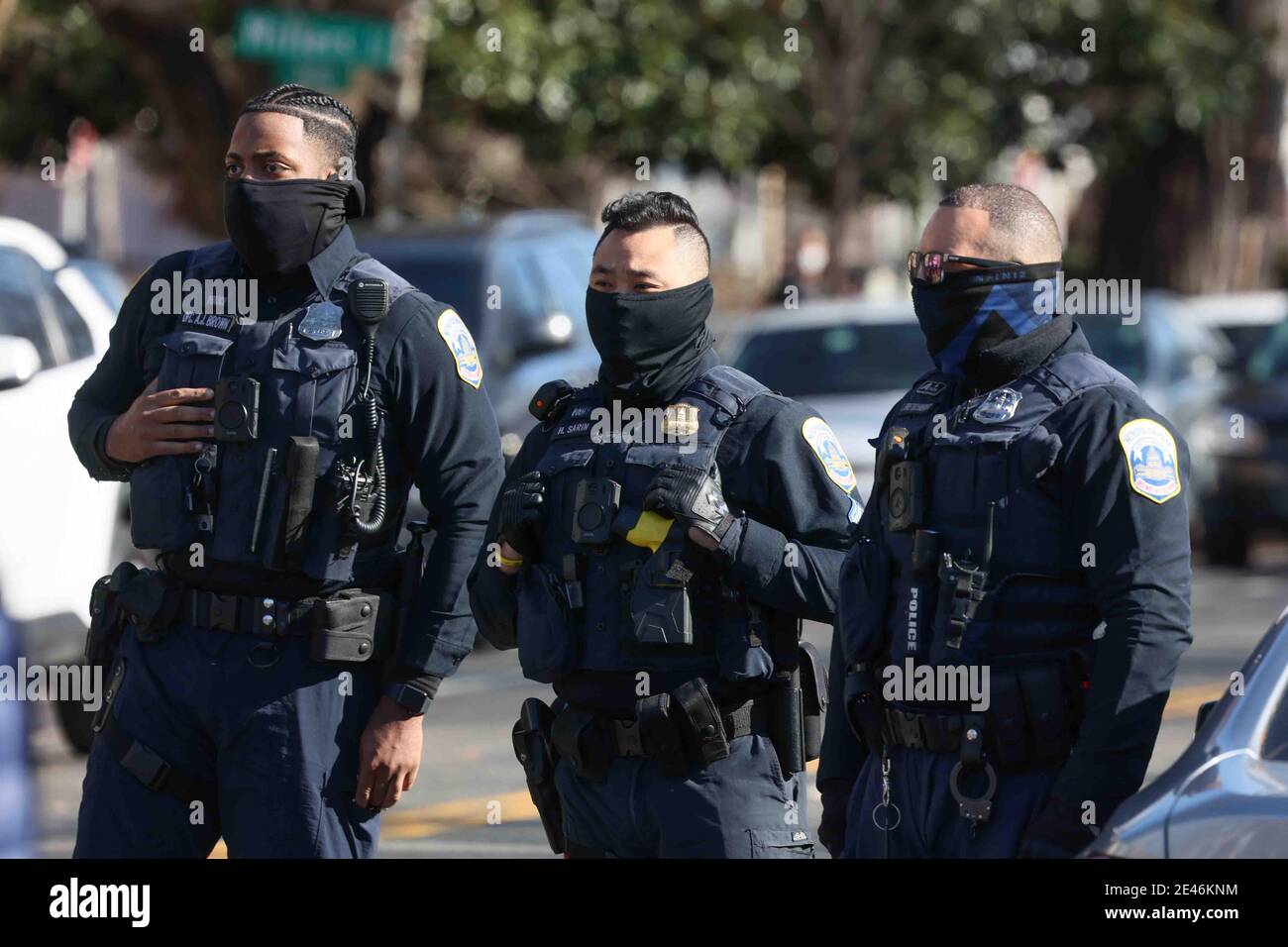 DC metro police on scene during Inauguration day Wednesday, Jan. 20 ...