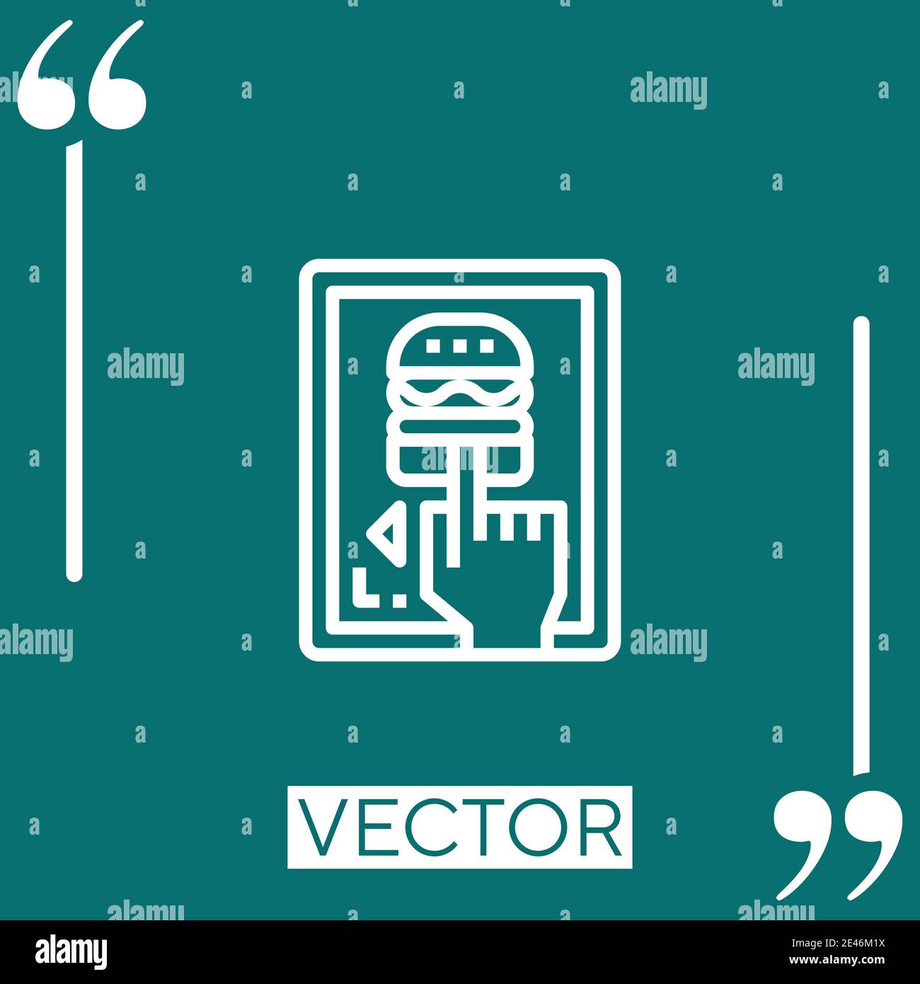 order food vector icon Linear icon. Editable stroked line Stock Vector ...