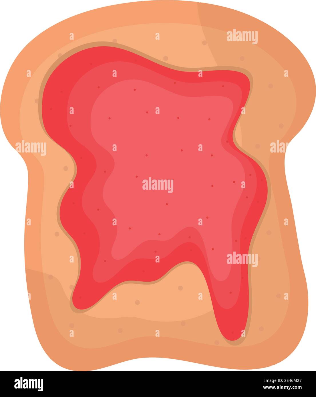 bread with jelly of a red color Stock Vector Image & Art - Alamy