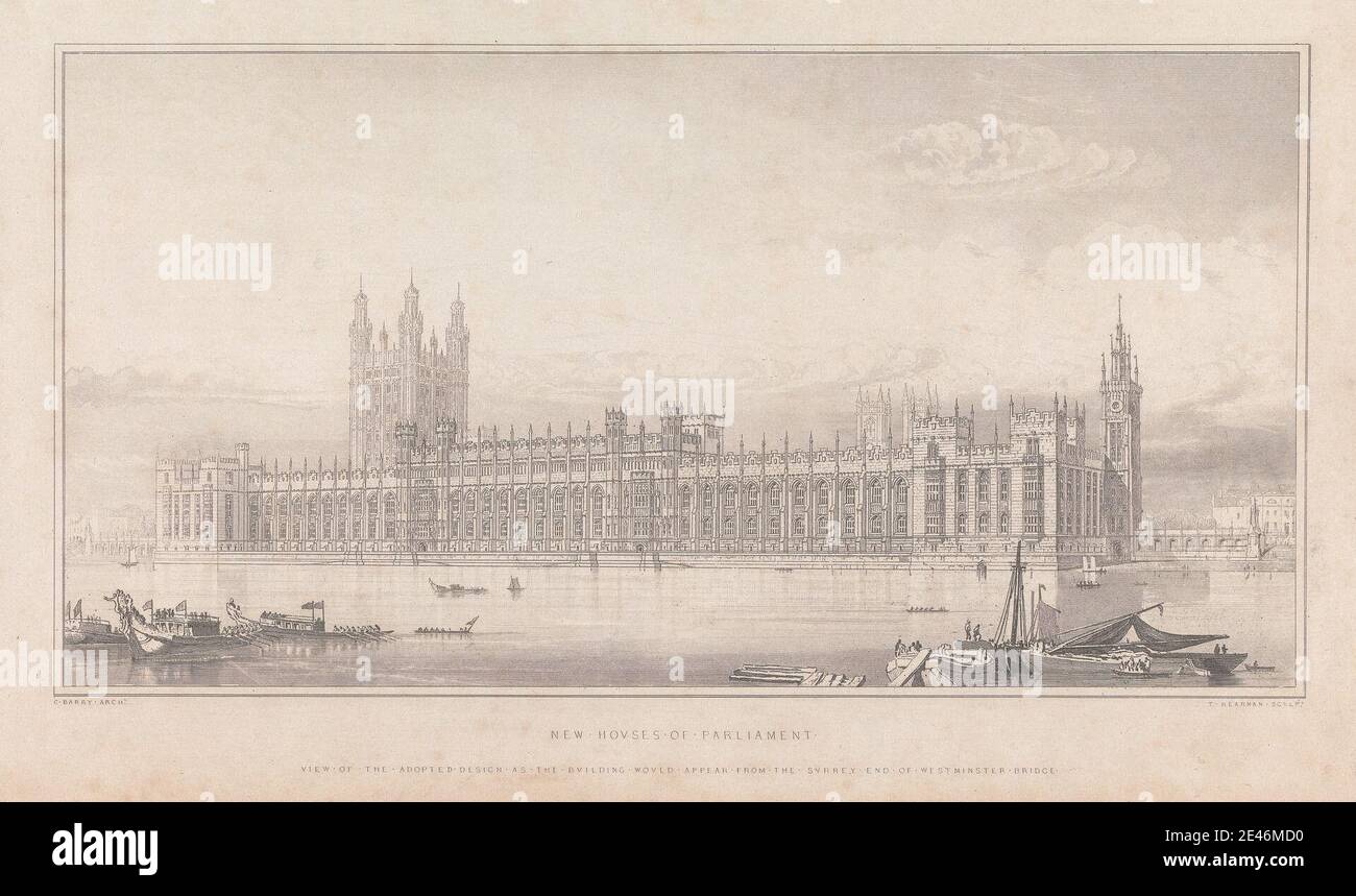 Print made by T. Kearnan, active 1821â€“1850, British, New Houses of ...