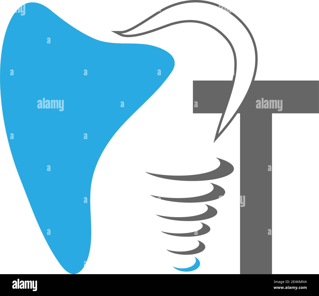 Letter T logo icon with dental design illustration vector Stock Vector ...