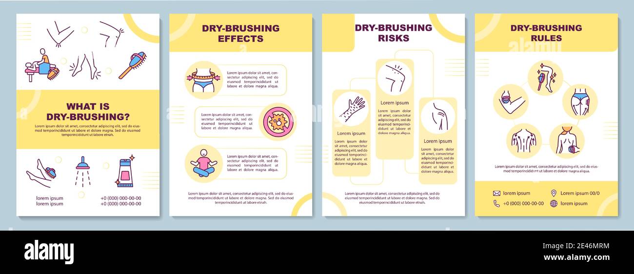 Dry brushing instructions brochure template Stock Vector Image & Art ...