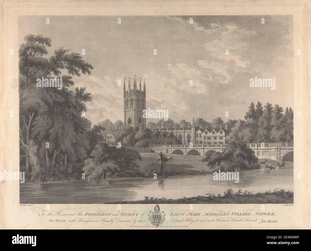 Samuel Alken, 1756â€“1815, British, St. Mary Magdelen College, Oxford ...