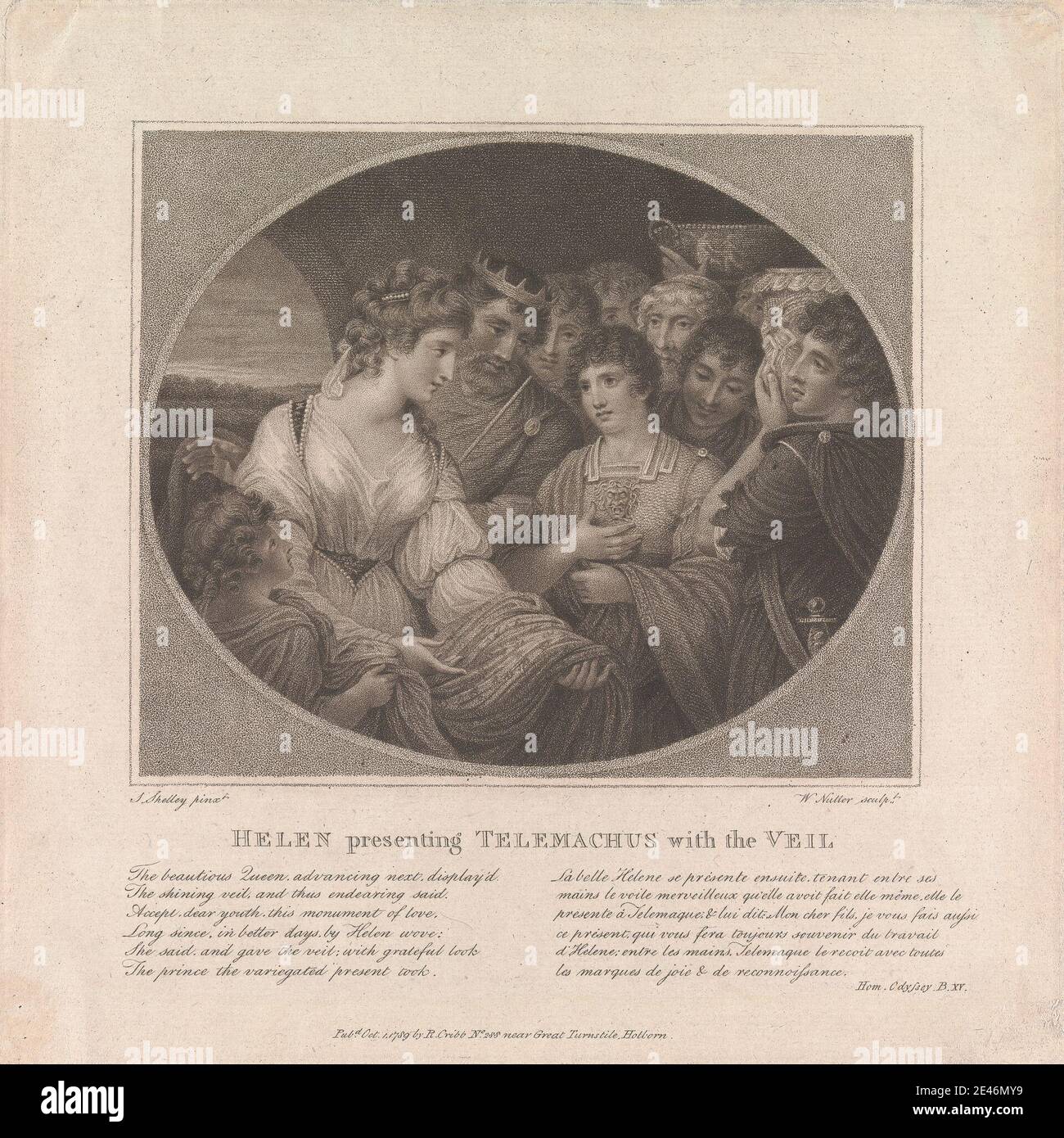 William Nutter, 1754â€“1802, British, Helen presenting Telemachus, with ...