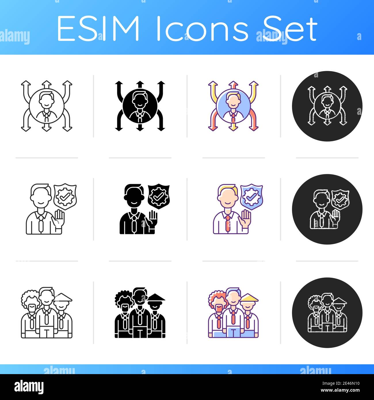 Corporate value icons set Stock Vector Image & Art - Alamy