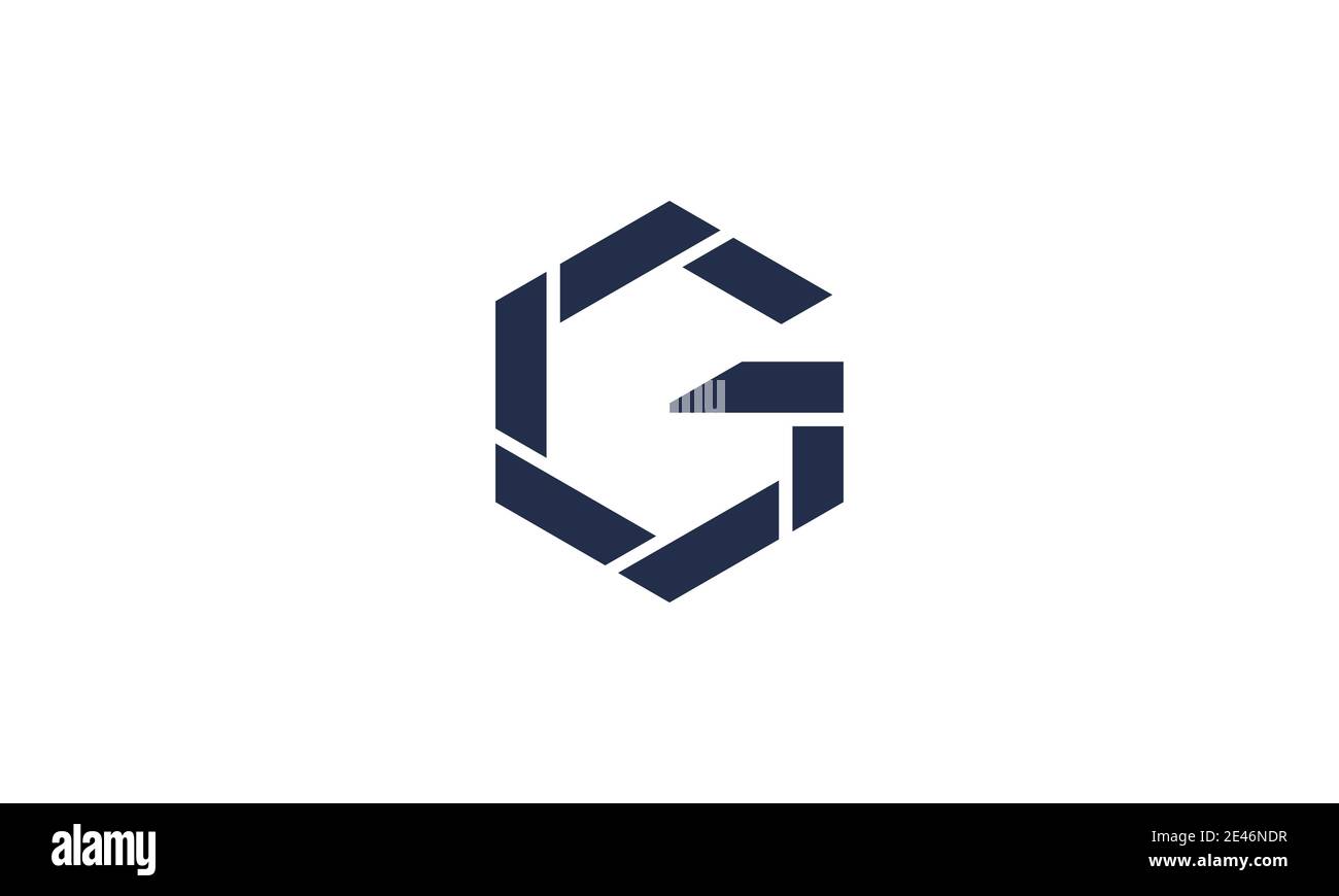 hexagonal letter G construction logo symbol icon vector graphic design ...