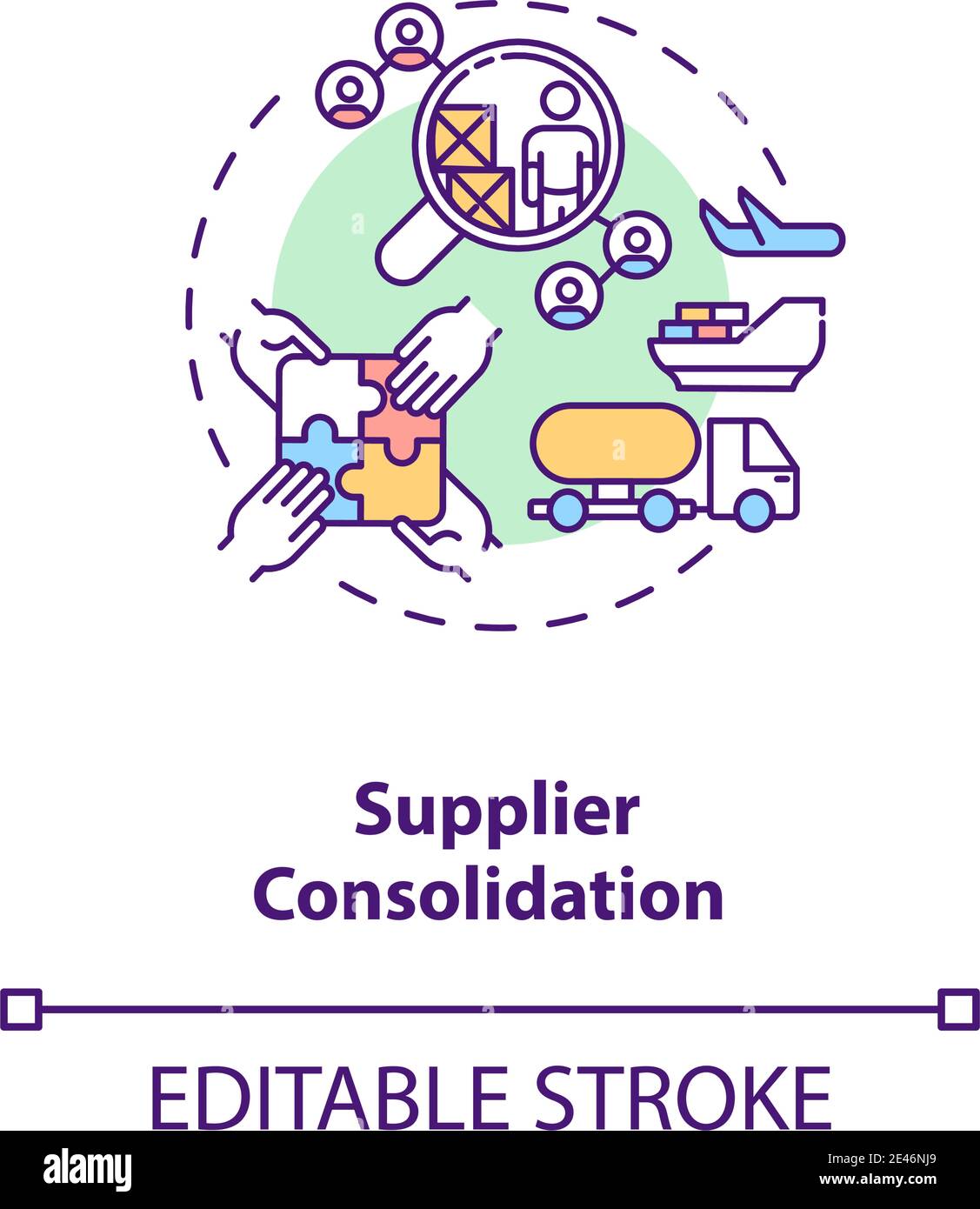 Supplier consolidation concept icon Stock Vector Image & Art - Alamy