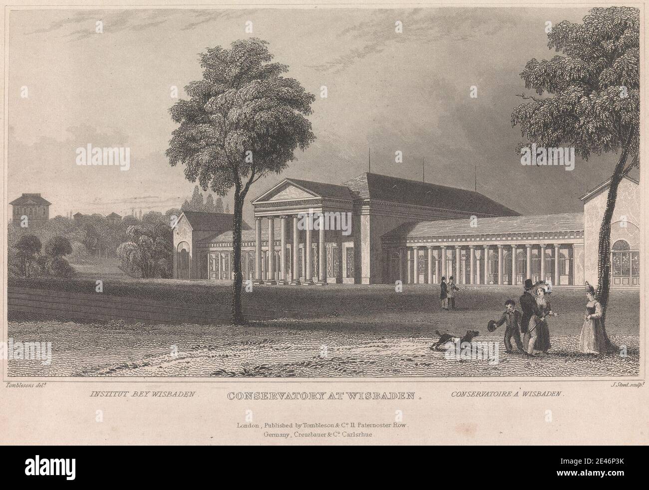 J. Steed, active 1830–1832, Conservatory at Weisbaden; [not numbered ...