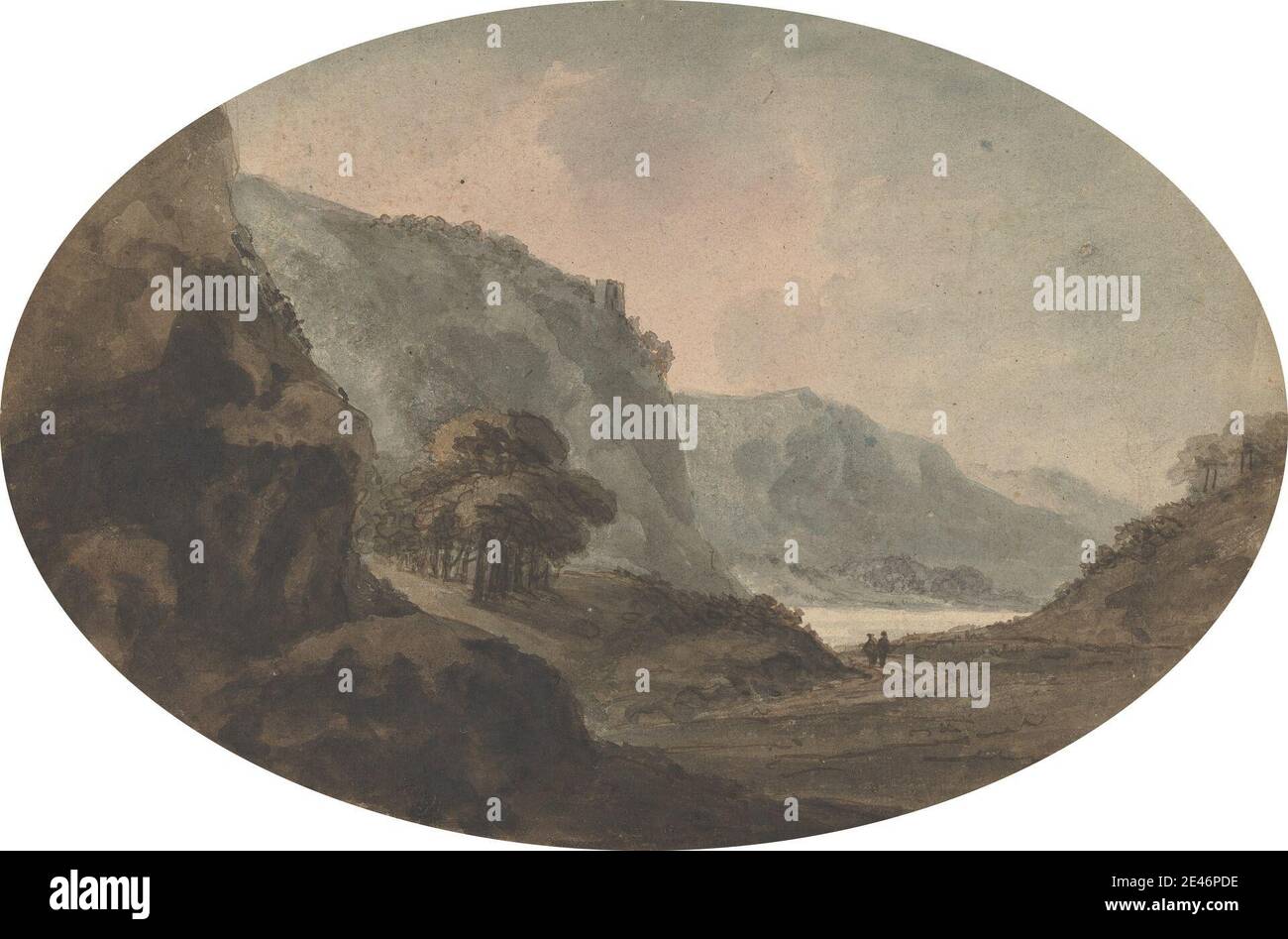 Rev. William Gilpin, 1724–1804, British, Two Men Walking in a Landscape ...