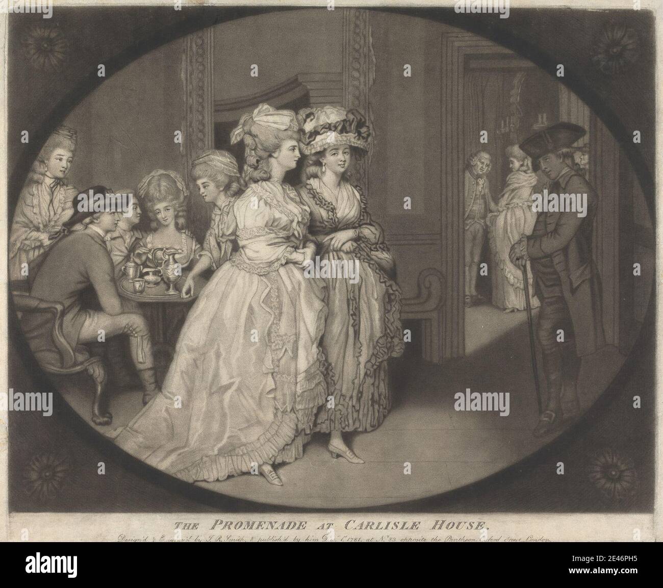 Print made by John Raphael Smith, 1752–1812, British, The Promenade at Carlisle House, 1781 ...