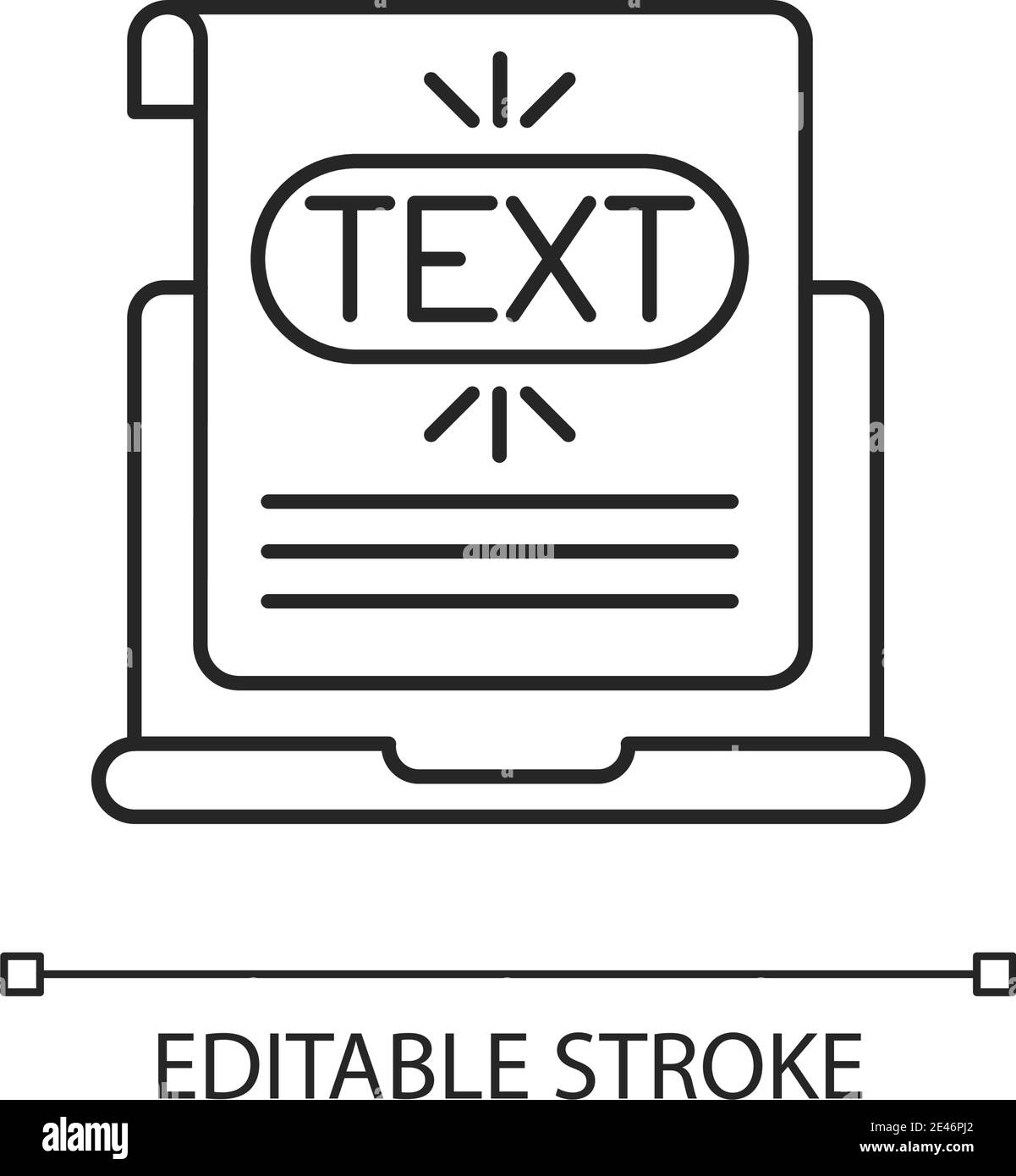 Anchor text linear icon Stock Vector Image & Art - Alamy