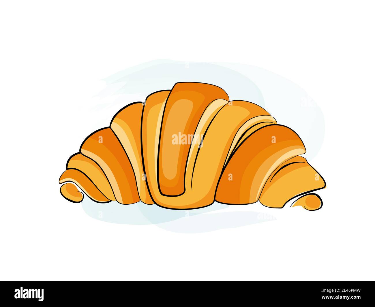 Croissant cartoon Cut Out Stock Images & Pictures - Alamy