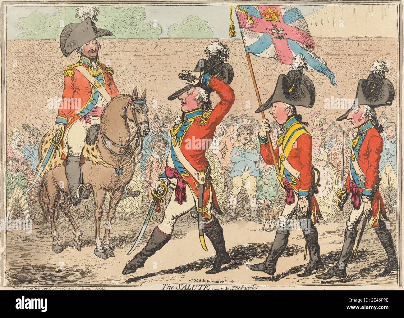 James Gillray, 1757–1815, British, The Salute, - Vide, The Parade, 1797 ...
