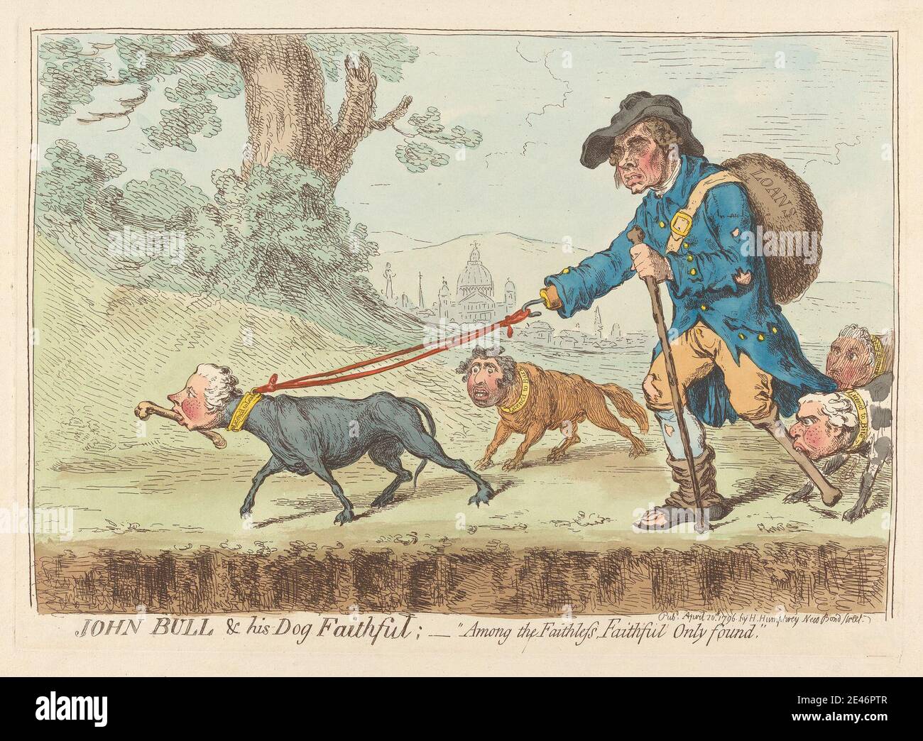 James Gillray, 1757–1815, British, John Bull & His Dog Faithful ...