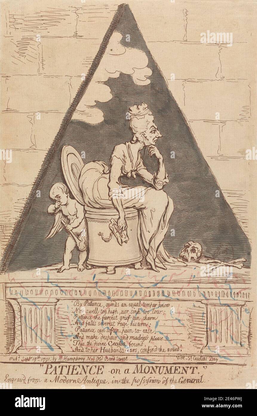 James Gillray, 1757–1815, British, Patience on a Monument, 1791 ...