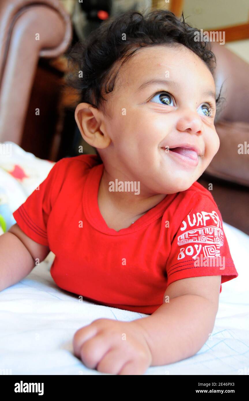 Smiling baby with dimples hi-res stock photography and images - Alamy