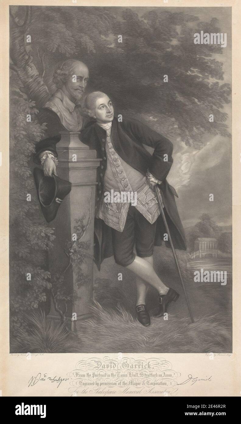 Richard Josey, 1840/41–1906, British, David Garrick. Engraving and ...