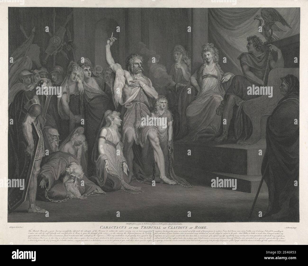 A. Birrell, ca.1770–ca. 1820, British, Caractacus at the Tribunal, 1792 ...