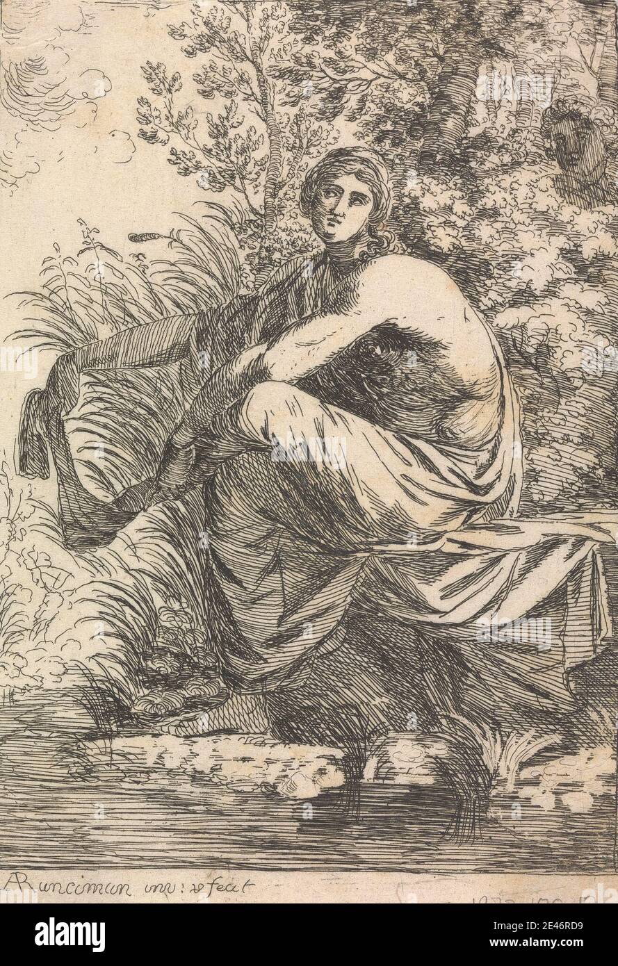 Alexander Runciman, 1736–1785, British, Musidora. Etching. Public ...