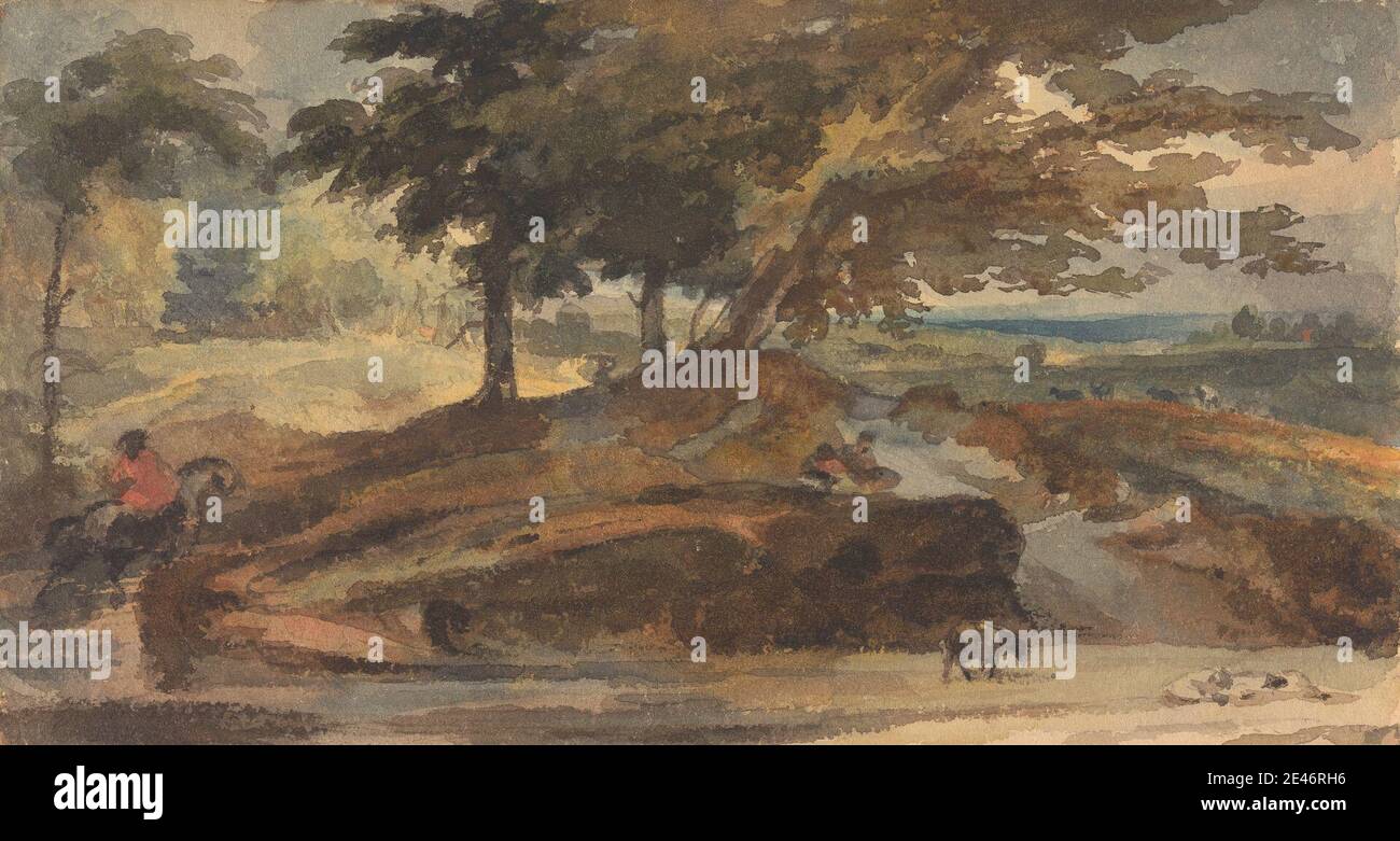 Thomas Sully, 1783–1872, American, Landscape with Knoll with Trees ...