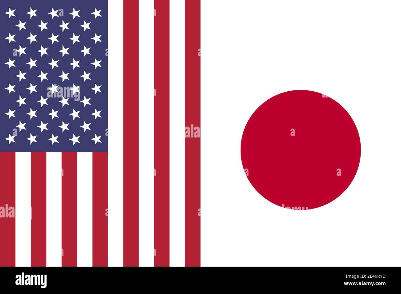 National flags icon of the USA and Japan Stock Photo - Alamy