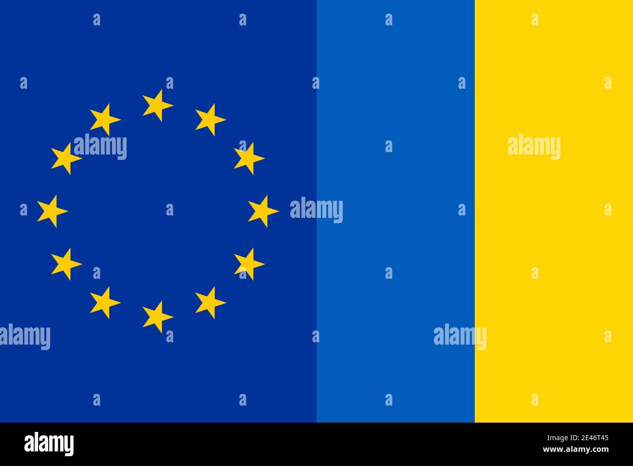 National flags icon of the EU and Ukraine Stock Photo - Alamy