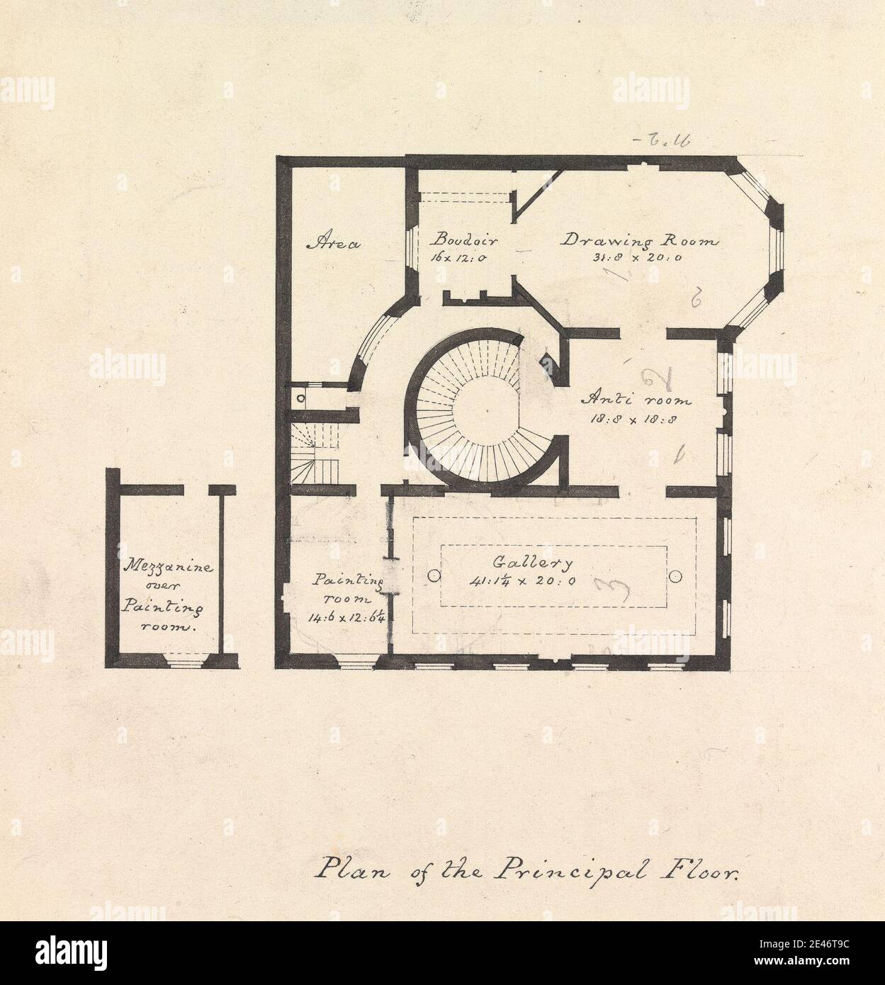 Henry Phillip Hope, active 1799–1818, Adrian Hope's House I: Plan of ...
