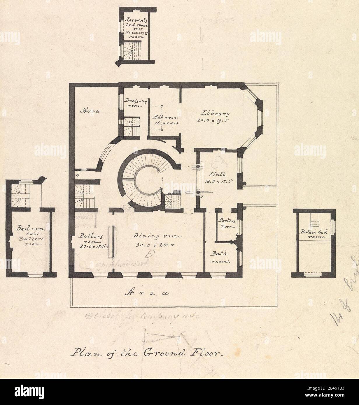 Henry Phillip Hope, active 1799–1818, Adrian Hope's House I: Plan of ...
