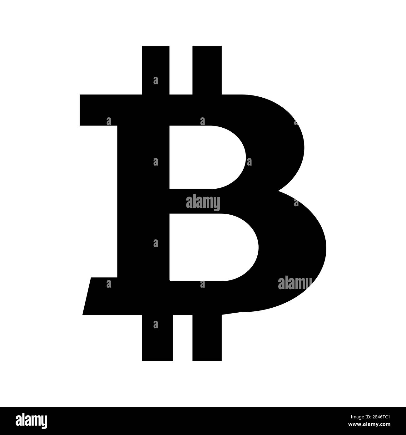 Black Bitcoin symbol vector Stock Vector Image & Art - Alamy