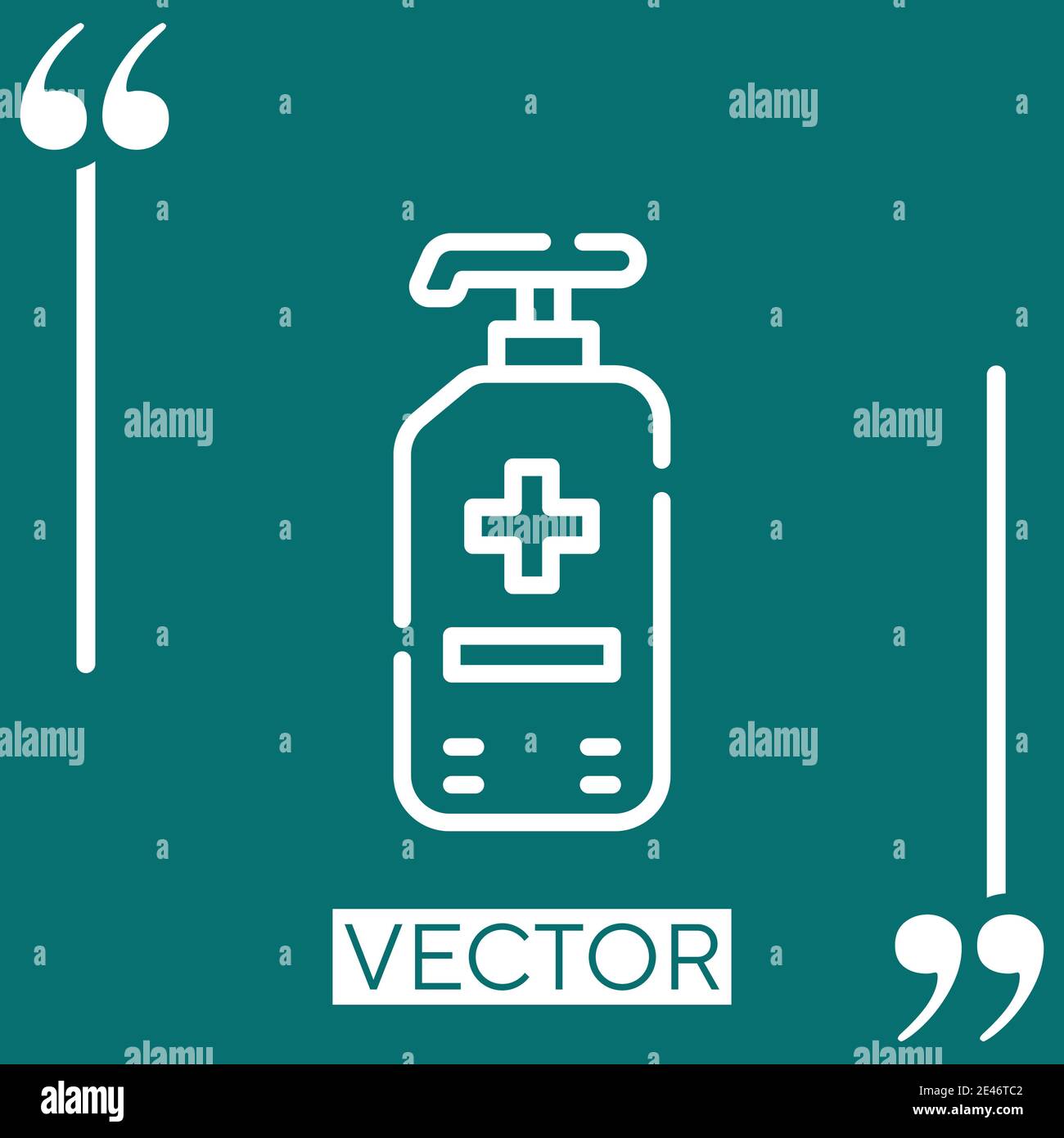 hand sanitizer vector icon Linear icon. Editable stroke line Stock ...