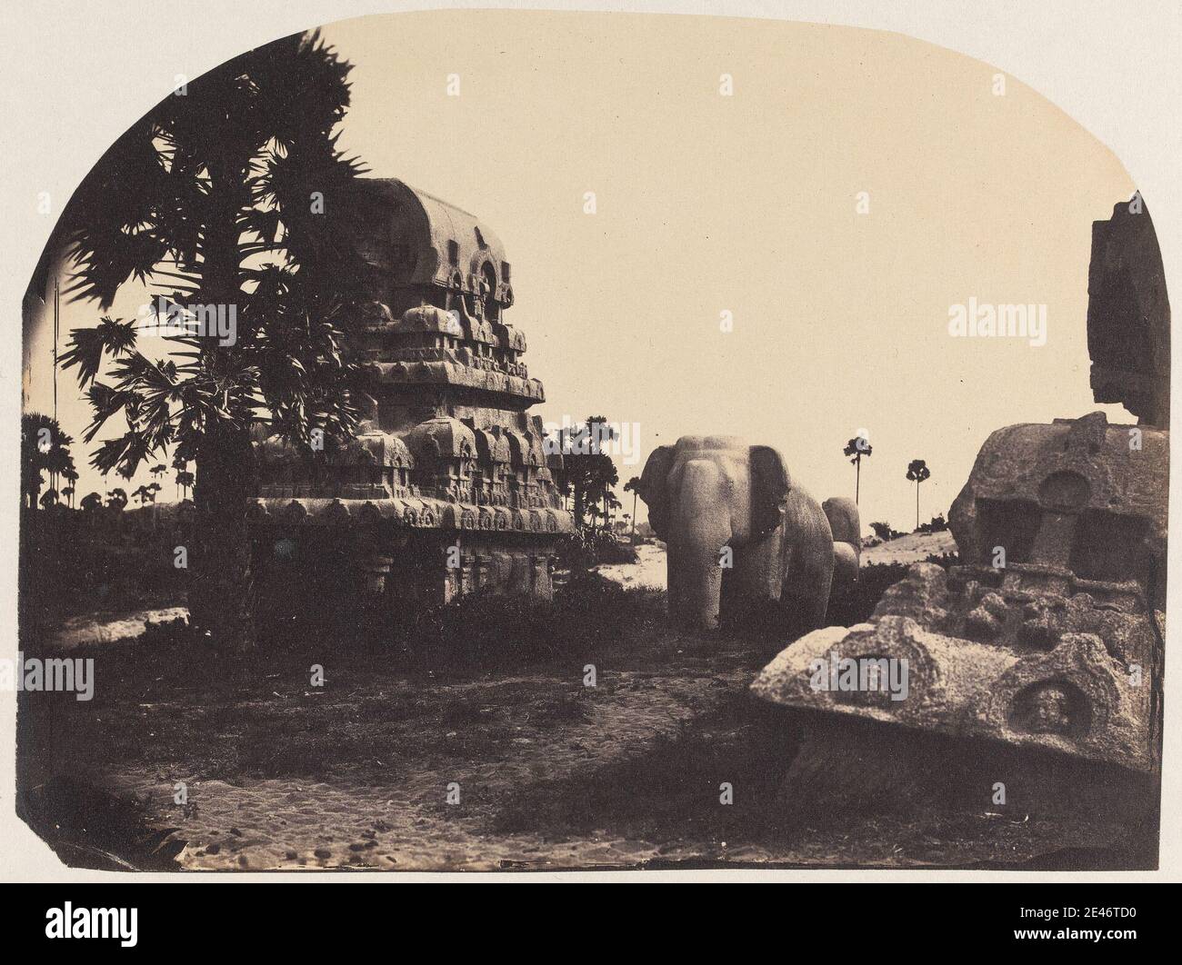 unknown artist, nineteenth century, Nakula Sahadeva Ratha, Mamallapuram ...