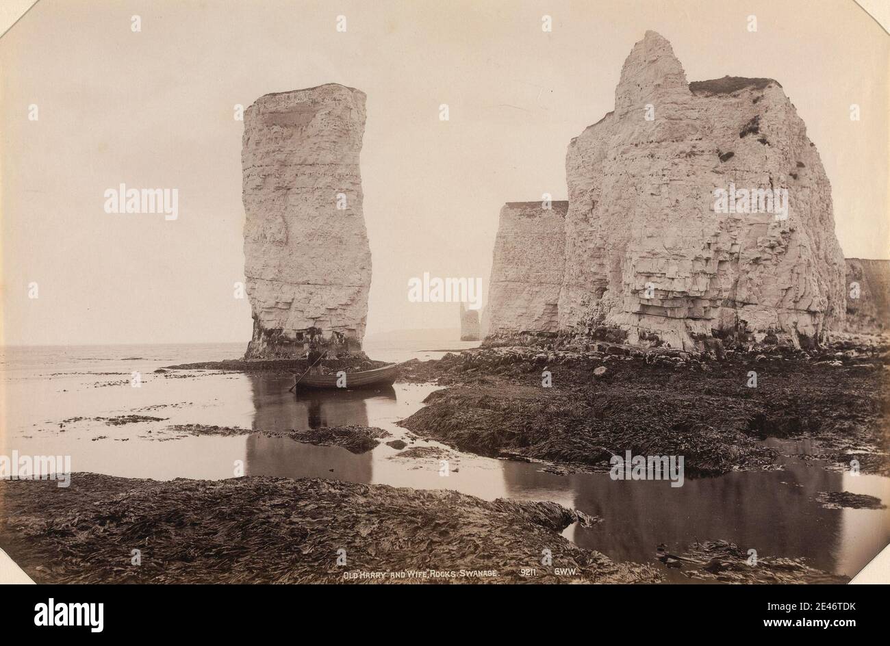 G. W. Wilson, 1823–1893, British, Old Harry and Wife Rocks, Swanage, ca ...