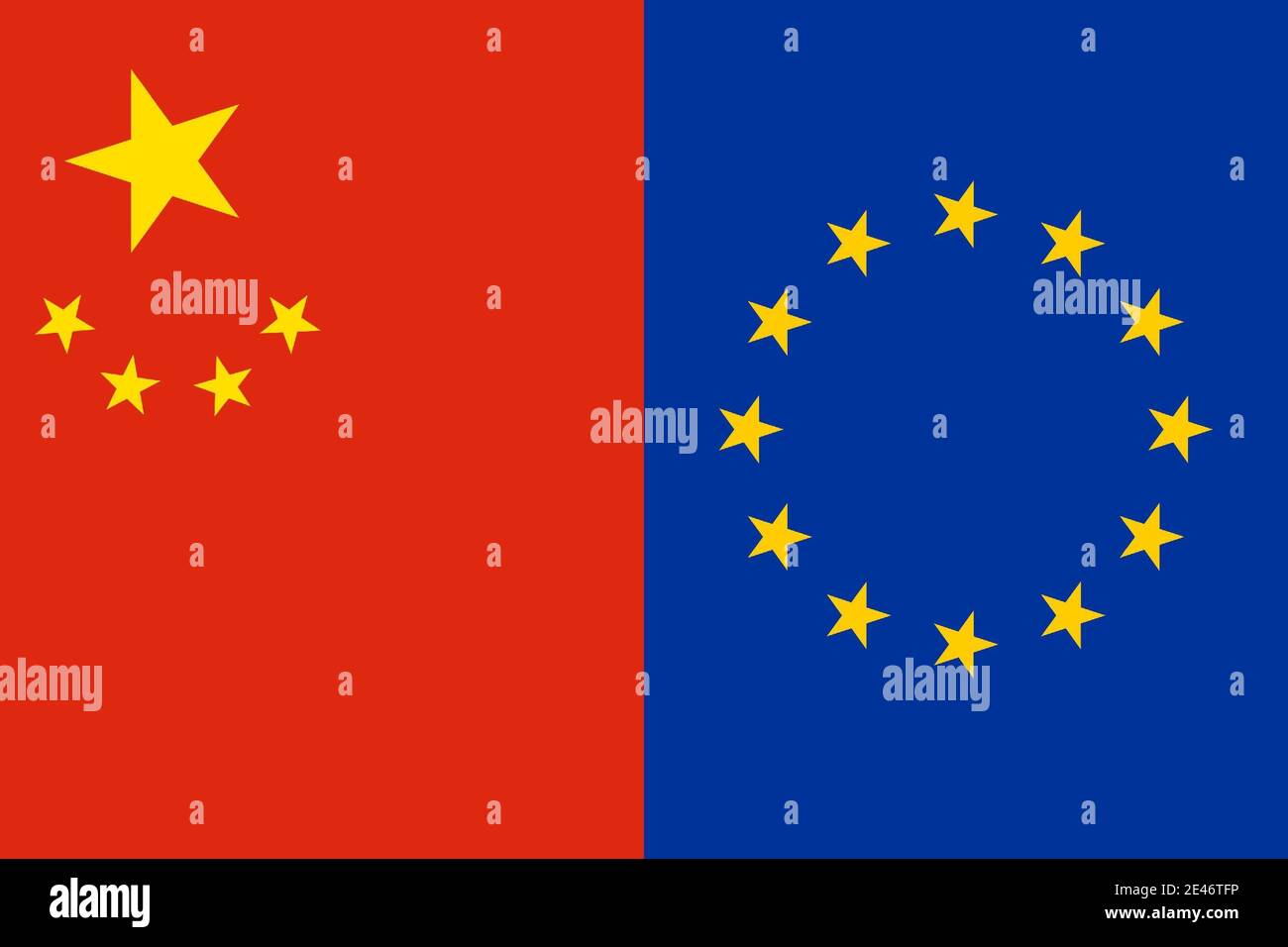 National flags icon of China and the EU Stock Photo - Alamy