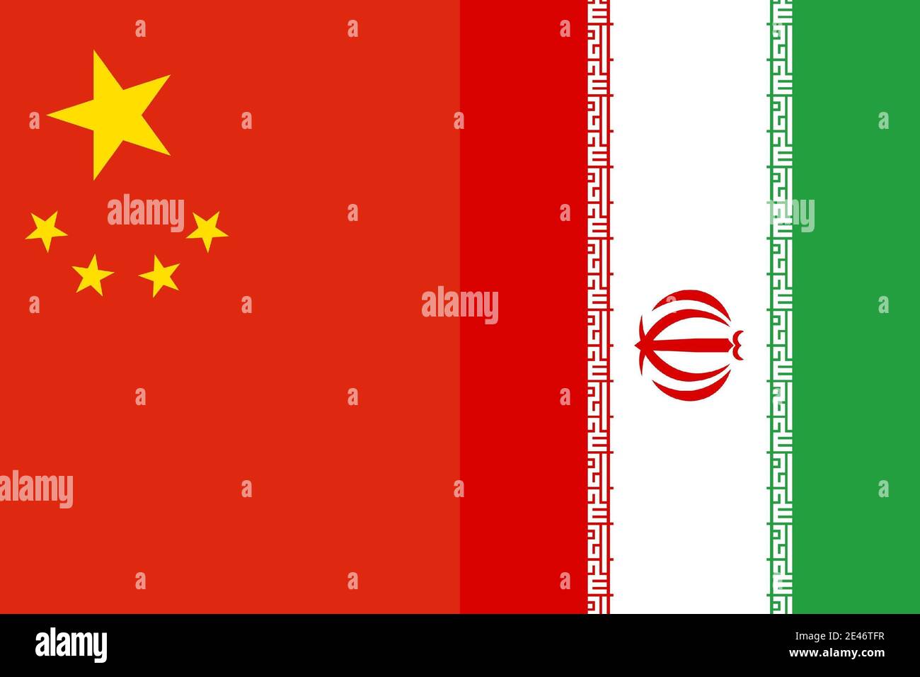 National flags icon of China and Iran Stock Photo - Alamy
