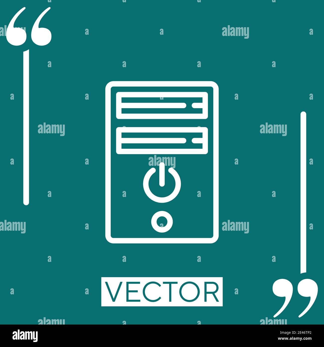 pc tower vector icon Linear icon. Editable stroke line Stock Vector ...