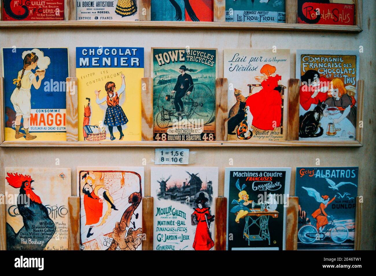 PARIS, FRANCE - Jan 10, 2021: Picture of Typical Parisian Souvenir ...