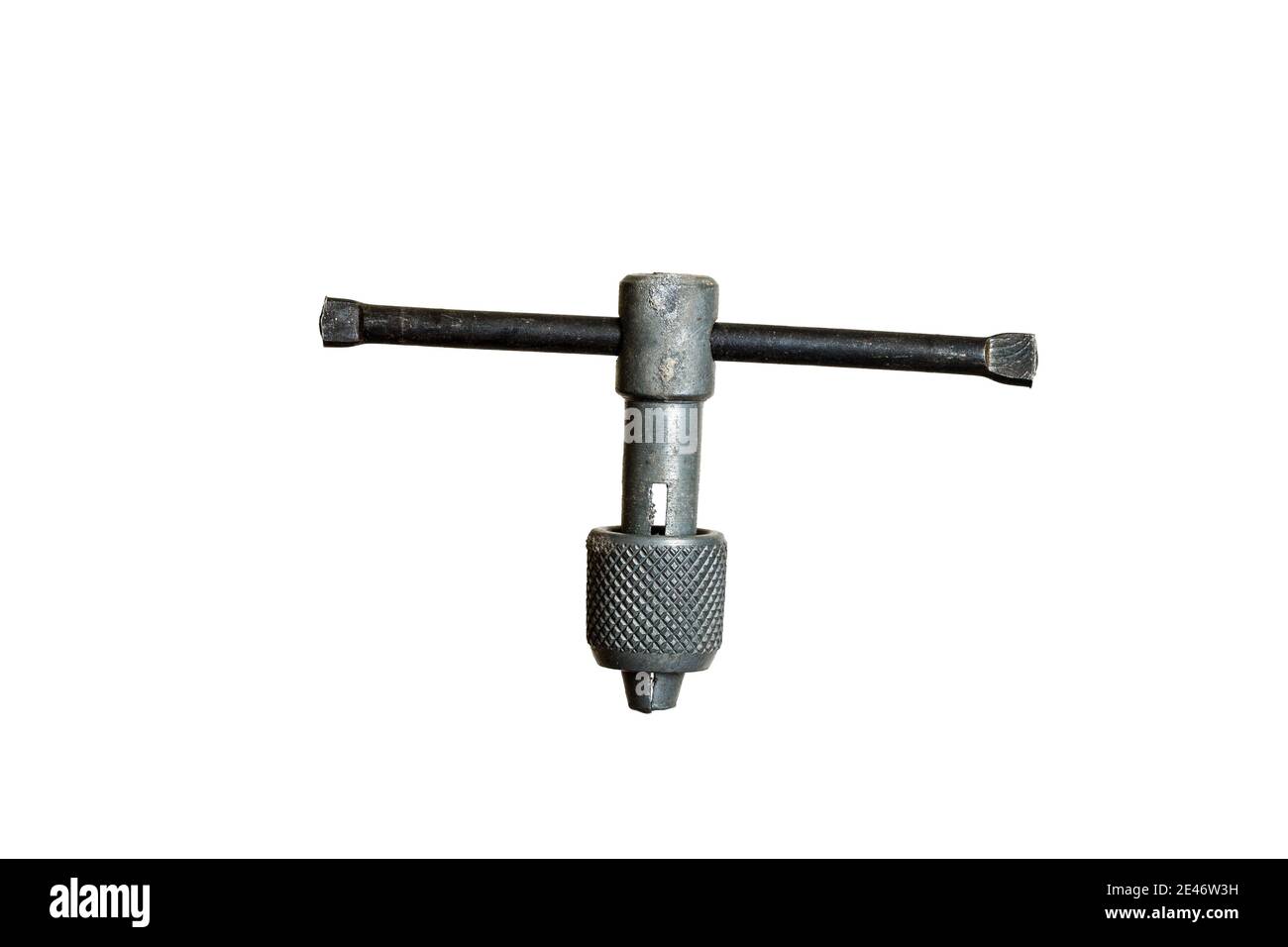 Antique hand tap wrench on a solid white background Stock Photo - Alamy