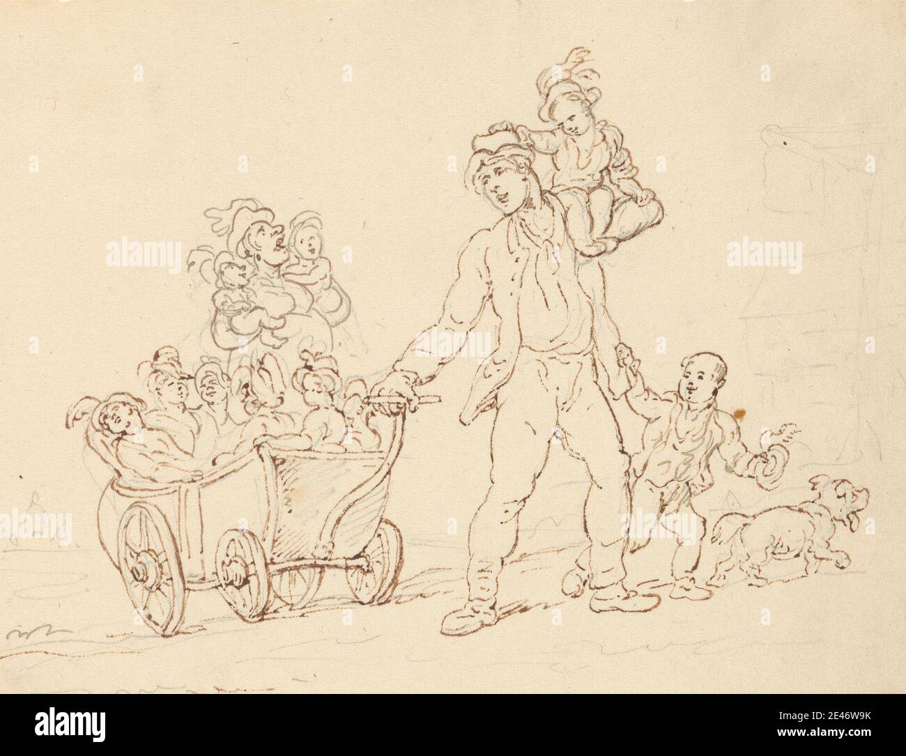 Thomas Rowlandson, 1756–1827, British, Album Drawing, undated. Graphite ...