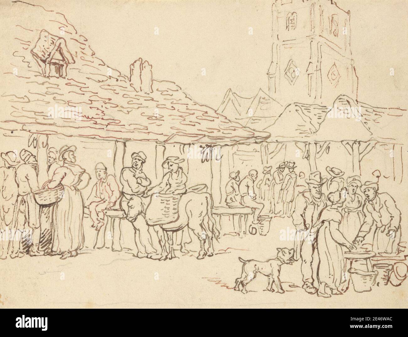 Thomas Rowlandson, 1756–1827, British, Album Drawing, undated. Graphite ...