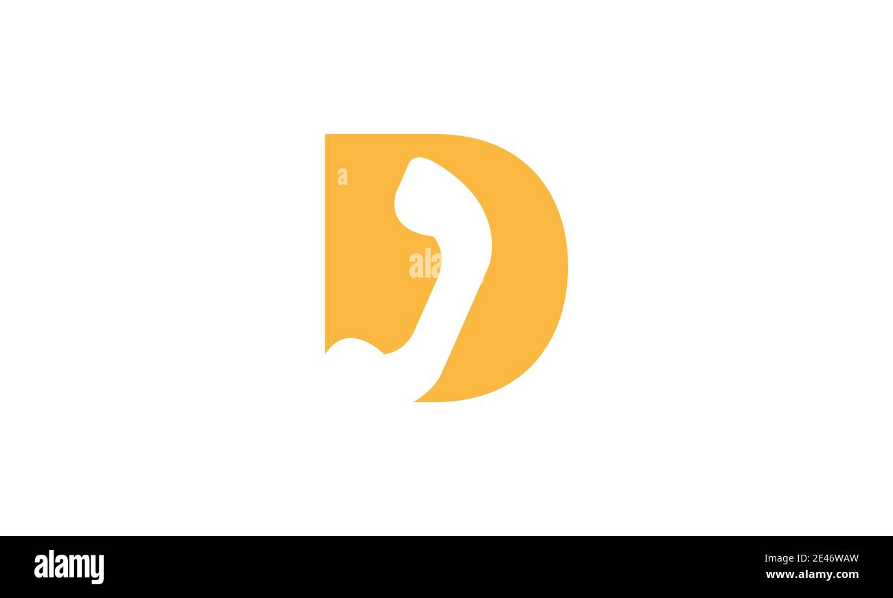 letter d for call logo symbol icon vector graphic design Stock Vector ...