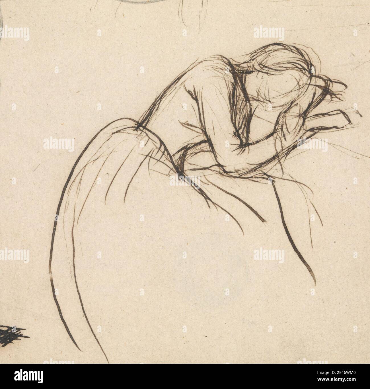 Sir John Everett Millais, 1829–1896, British, A Woman Bowed in Grief ...