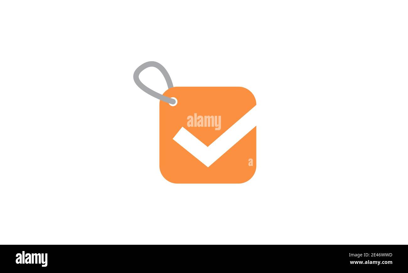 label discount check mark logo symbol icon vector graphic design Stock ...
