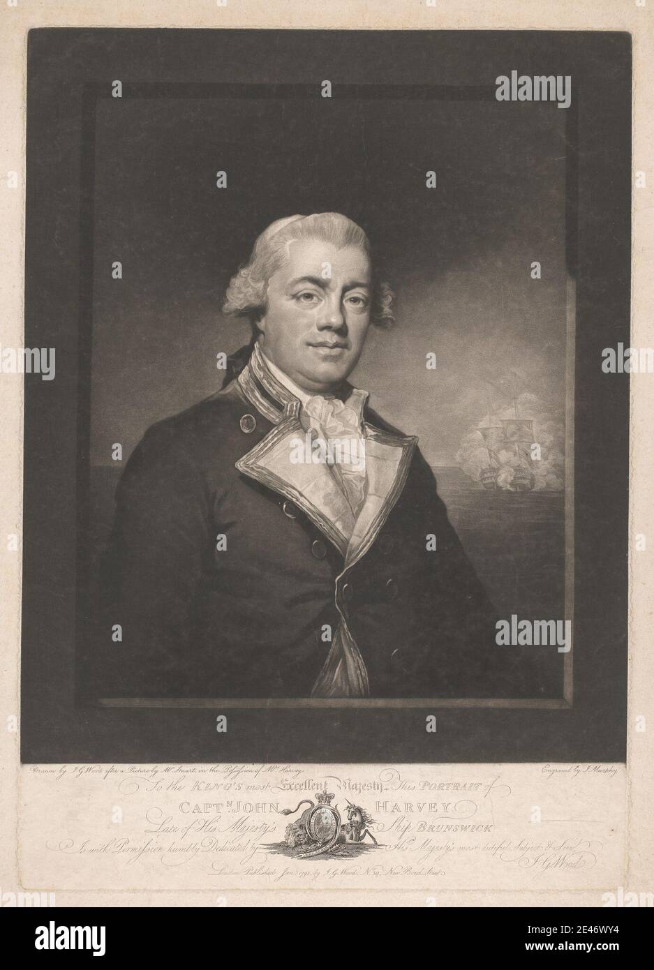 John Murphy, c.1748–1820, British, Captain John Harvey, 1795. Mezzotint ...