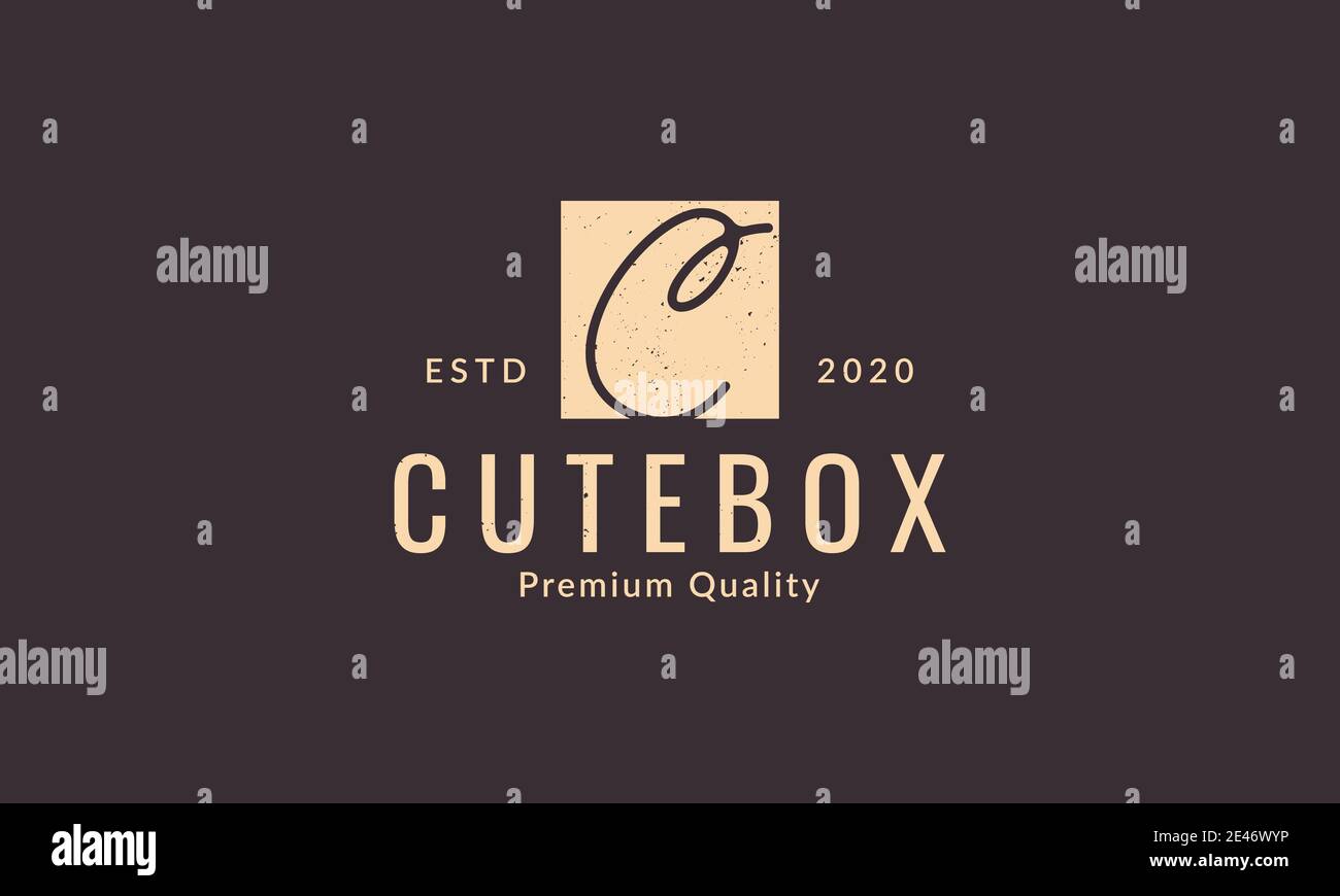 signature c square vintage logo symbol icon vector graphic design Stock ...